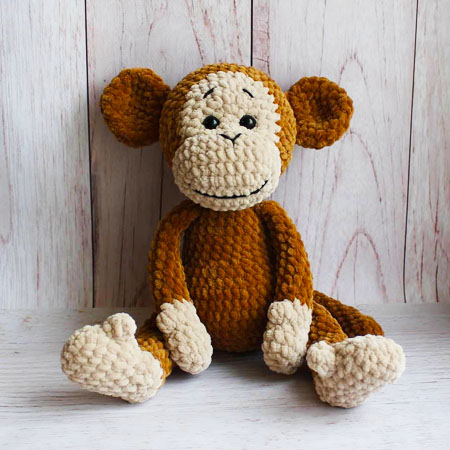 Crochet Stuffed Monkey Pattern Crochet Baby Monkey In Shark Hoodie