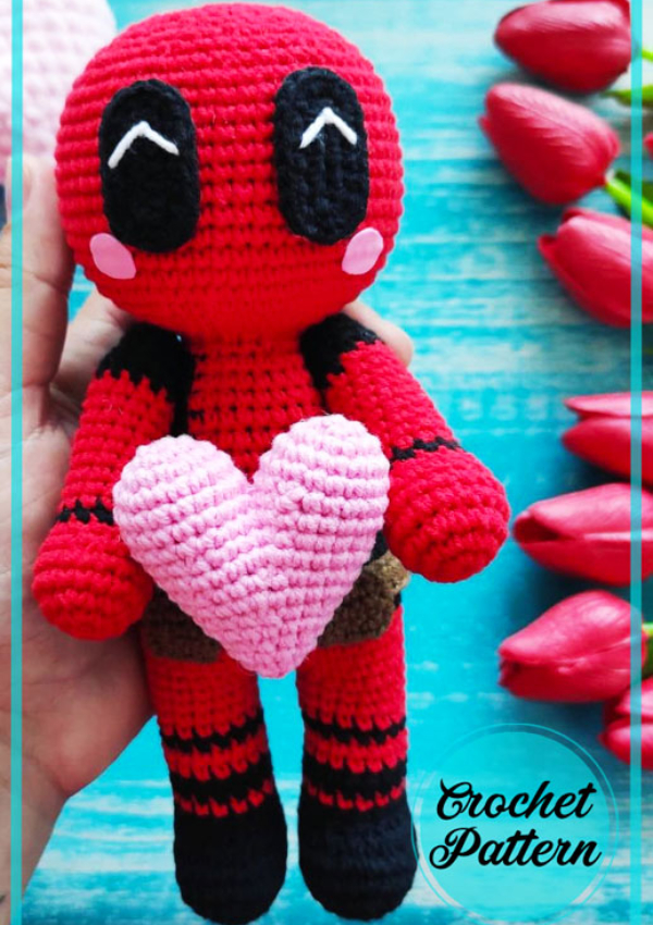 Deadpool Amigurumi PDF Free Crochet Pattern - Amigurumiday