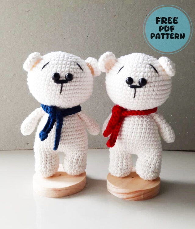 Mini Teddy Bear Keychain Amigurumi PDF Free Pattern