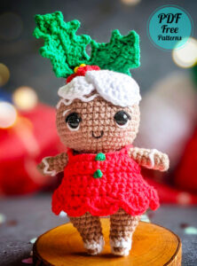 Gingerbread Blackberry Doll Amigurumi PDF Free Pattern