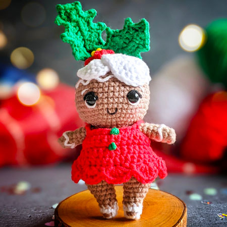 Gingerbread Blackberry Doll Amigurumi PDF Free Pattern