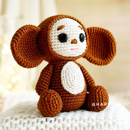 Cheburashka Keychain Amigurumi Free Pattern