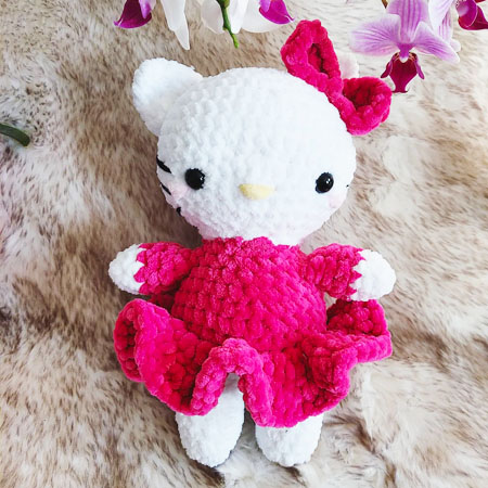 Hello Kitty Doll Crochet Pattern Hello Kitty In Frog Costume Crochet
