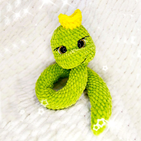 Plush Crochet Snake Princess Free Pattern