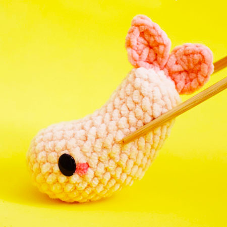 Mini Plush Crochet Shrimp PDF Free Pattern