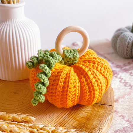 Pumpkin Rattle for Halloween PDF Free Pattern