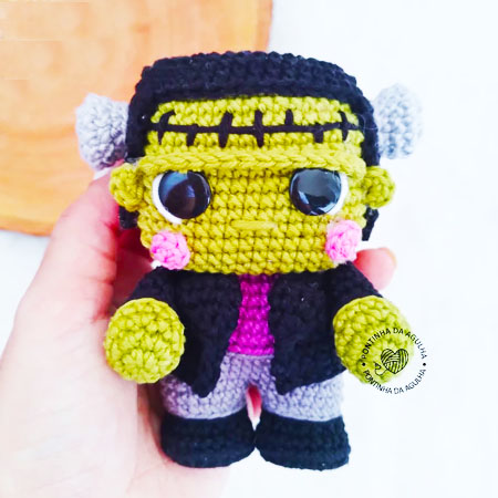 Little Frankenstein Crochet Doll PDF Pattern