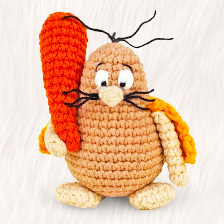 Captain Caveman Crochet Doll Free PDF Pattern