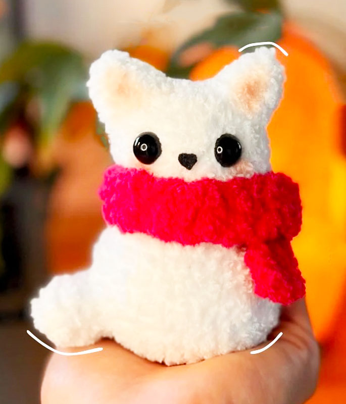 Snowflake Arctic Crochet Fox PDF Free Pattern - Amigurumiday