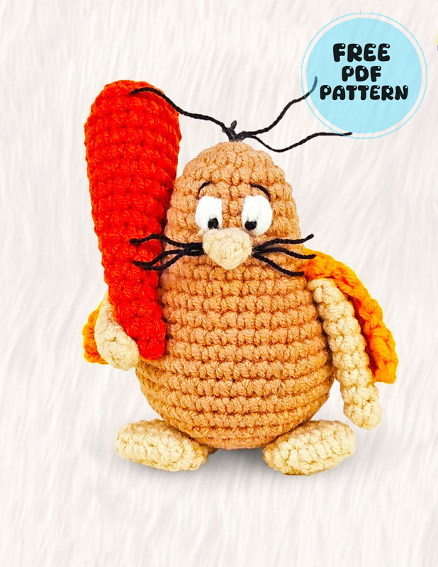 Captain Caveman Crochet Doll Free PDF Pattern
